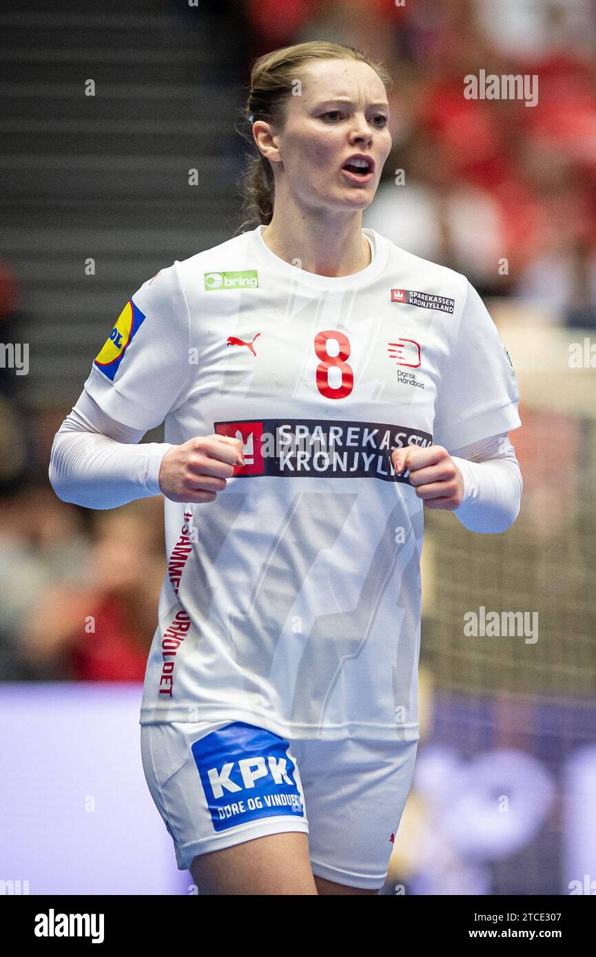Herning, Denmark. 11th, December 2023. Anne Mette Hansen (8) of Denmark ...