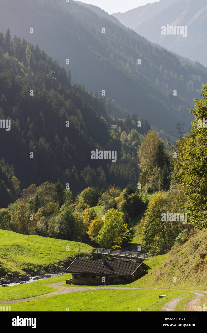 Brandberg community, Valley Zillergrund, Zillertal Alps, Tyrol, Austria ...