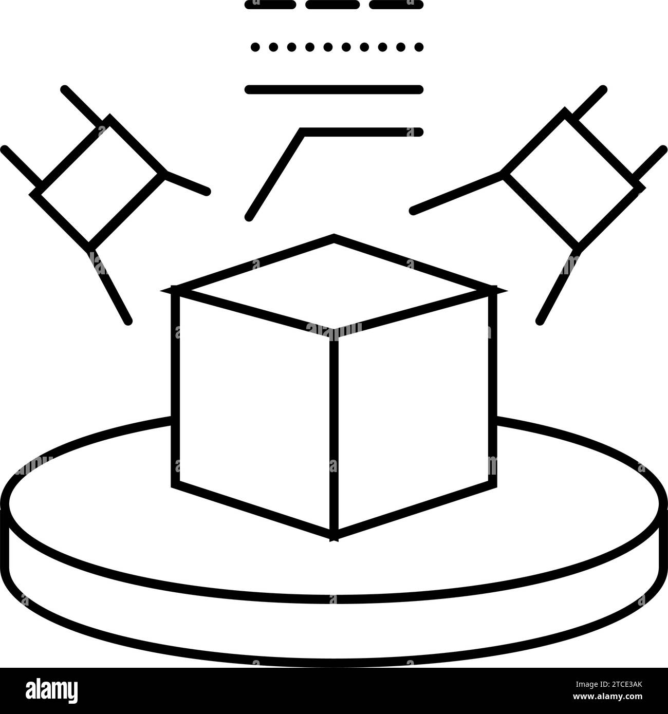 materials characterization engineering line icon vector illustration ...