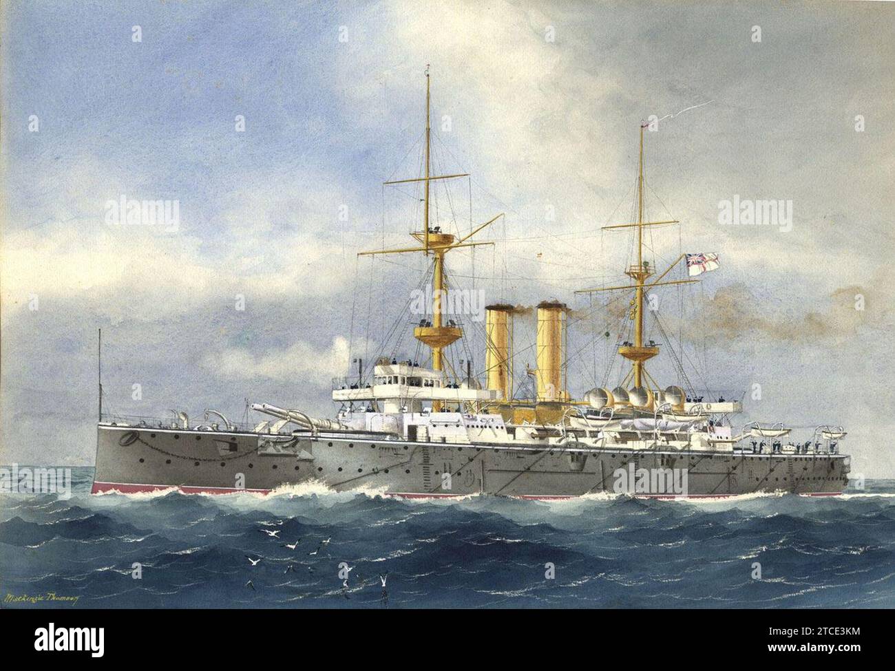 William Mackenzie Thomson - HMS Royal Sovereign, warship Stock Photo ...