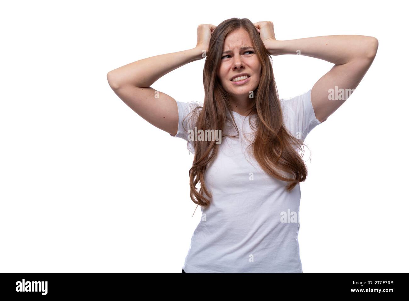 Young angry upset woman feeling negative emotions Stock Photo - Alamy