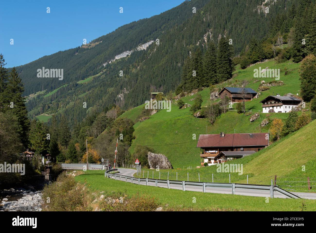 Brandberg community, Valley Zillergrund, Zillertal Alps, Tyrol, Austria ...