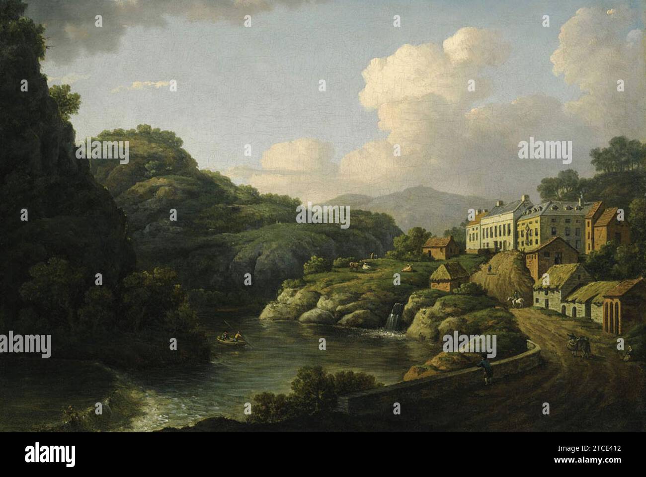William Marlow, View of Matlock Stock Photo - Alamy