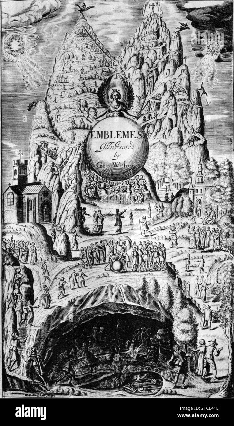 William Marshall's frontispiece to Wither's Emblemes Stock Photo - Alamy