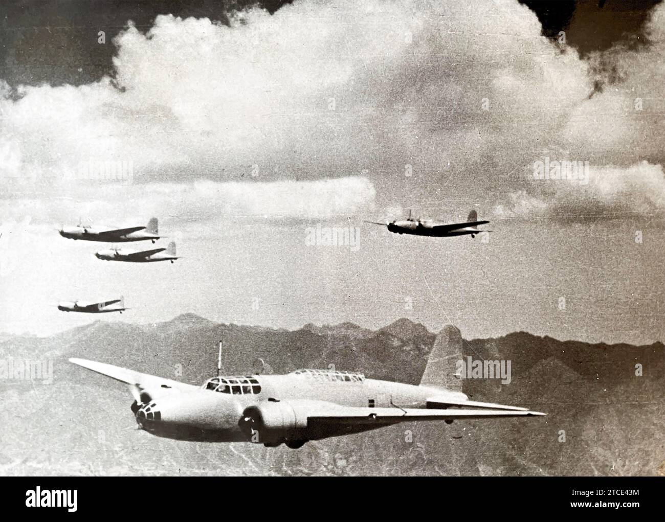 JAPANESE MITSUBISHI Ki-21 heavy bombers over China during the Sino ...