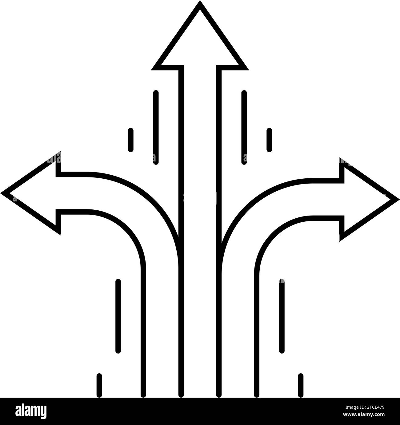 change direction succes challenge line icon vector illustration Stock ...