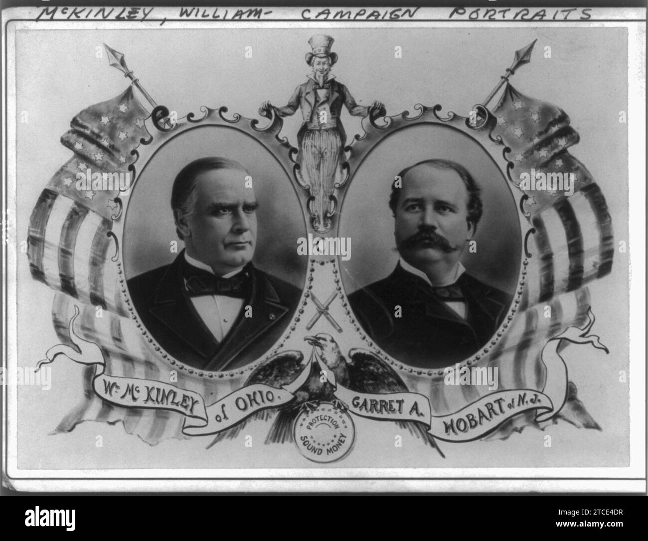 William McKinley, head and shoulders portrait, and Garret A. Hobart ...