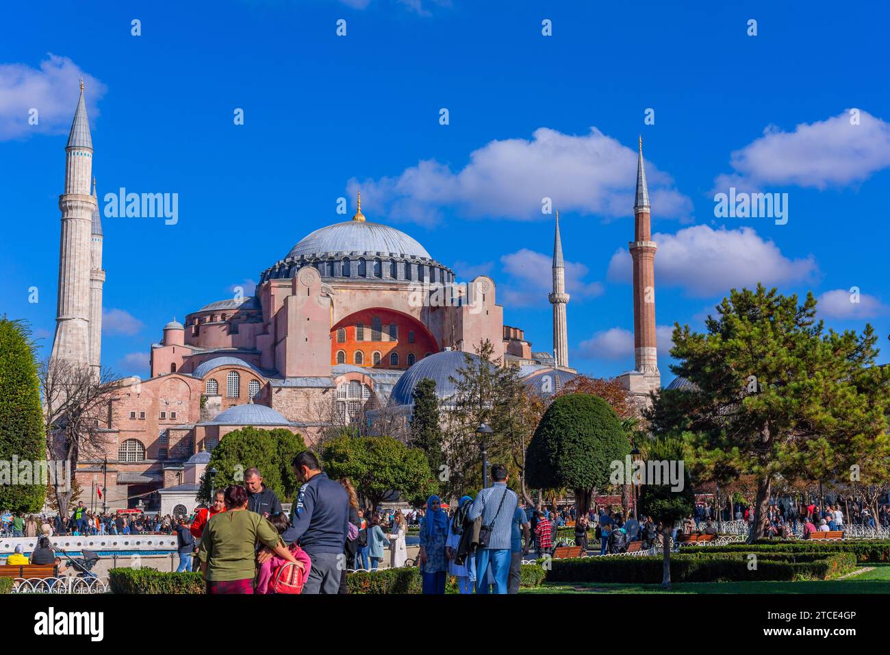 Istanbul, Turkey - November 14, 2023. View of the Sultan Ahmet Park in ...