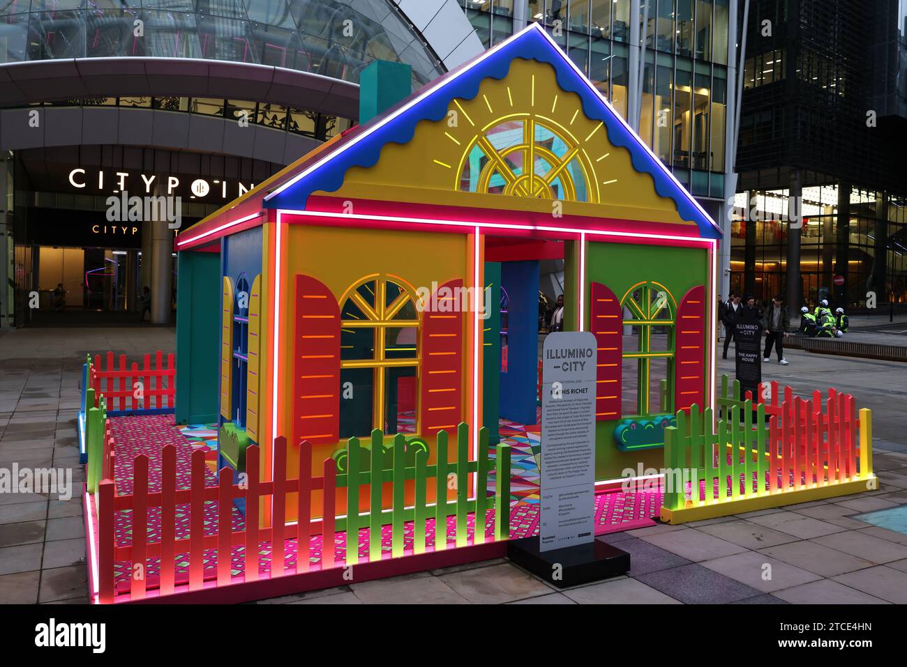 General views of the Mathis Richet art installation Happy House outside ...