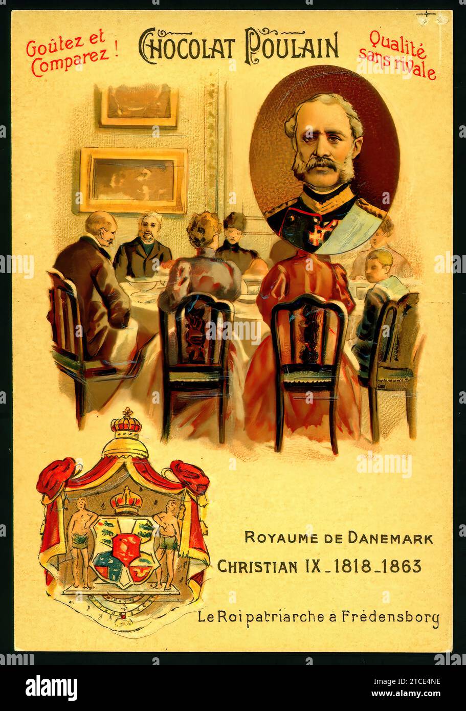 Christian IX, King of Denmark - Vintage French Tradecard, Belle Epoque ...