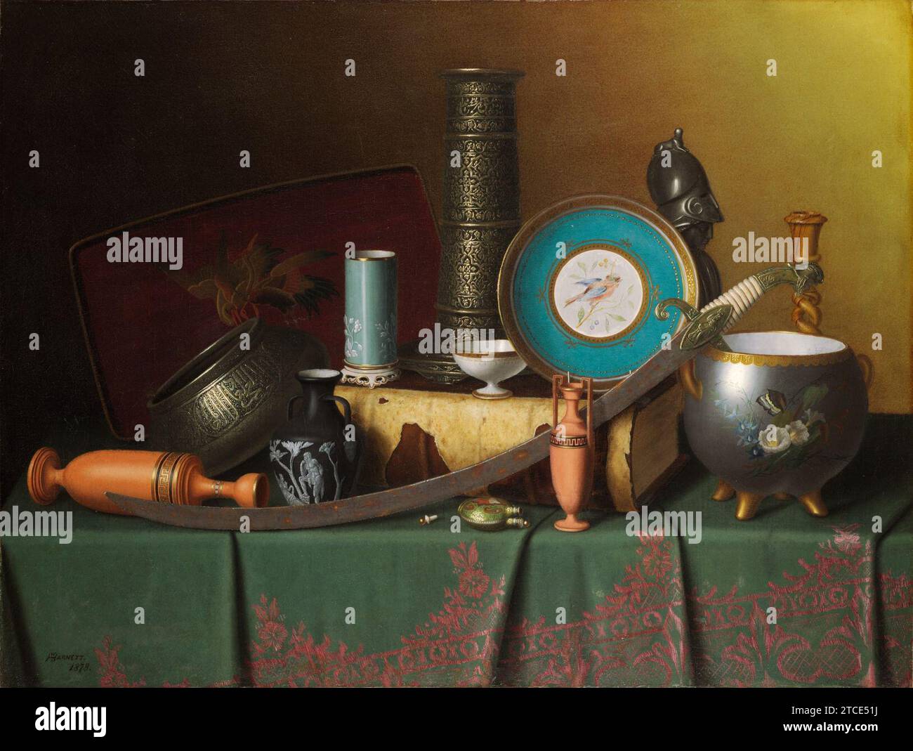 William Michael Harnett - Still Life with Bric-a-Brac Stock Photo - Alamy