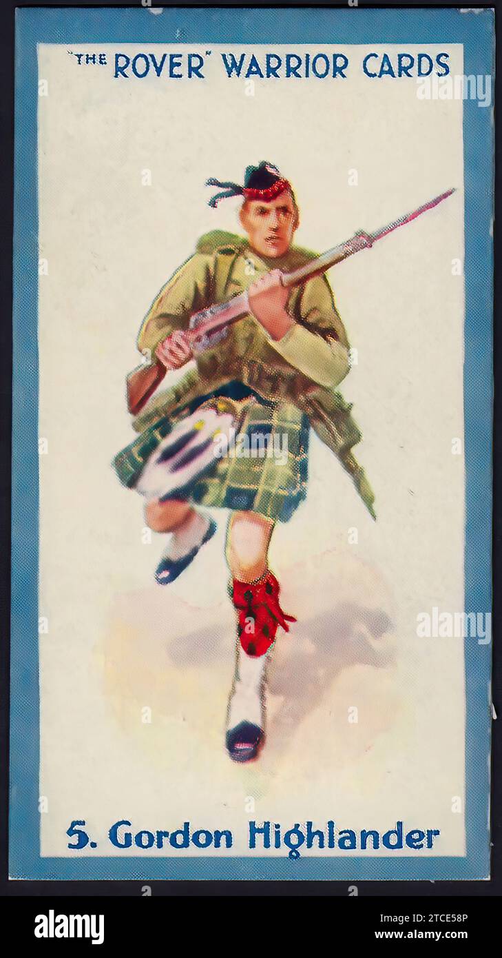 Gordon Highlander - Vintage British Tradecard Stock Photo - Alamy