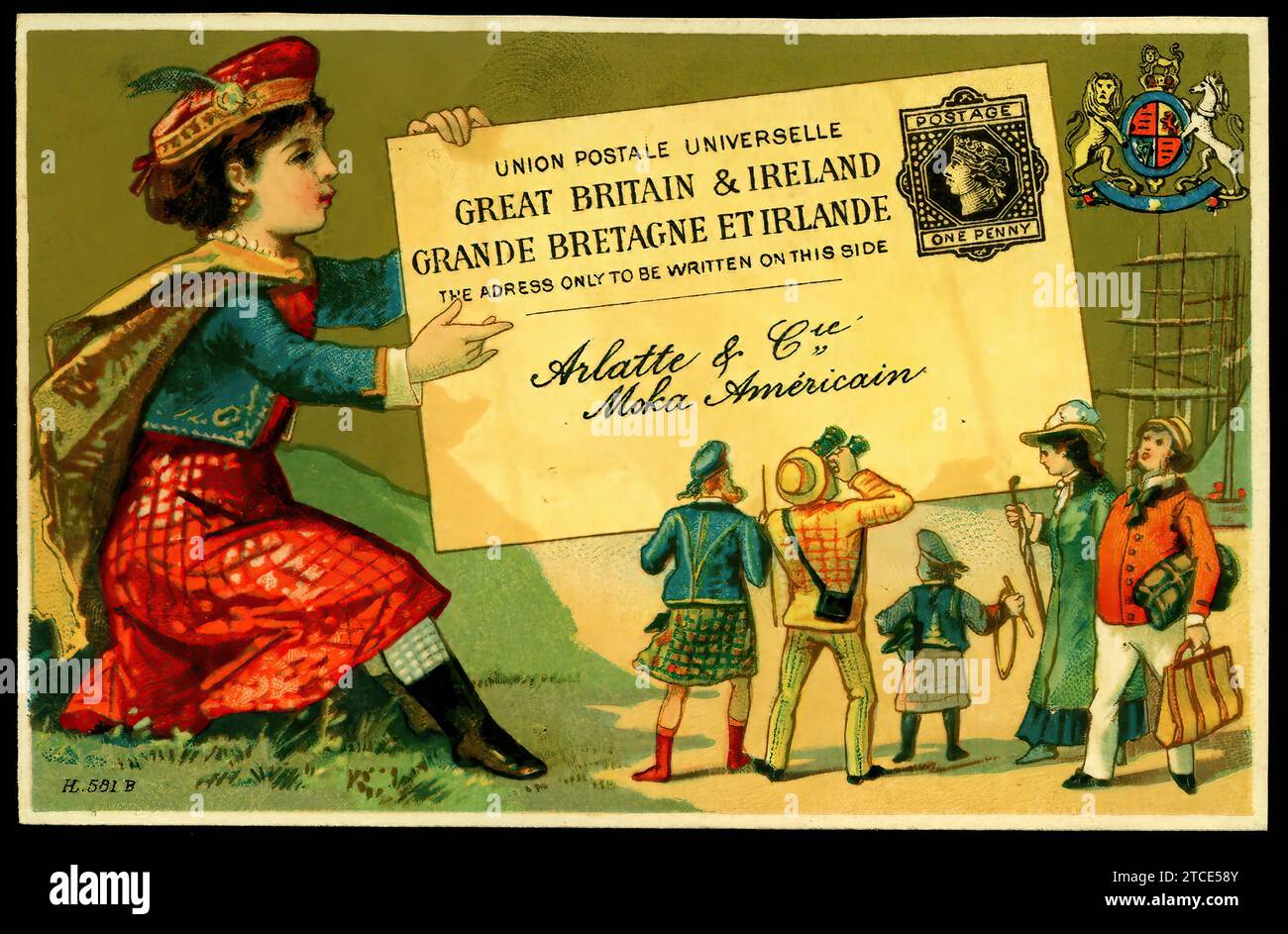 Collection of vintage postcards hi-res stock photography and images - Alamy