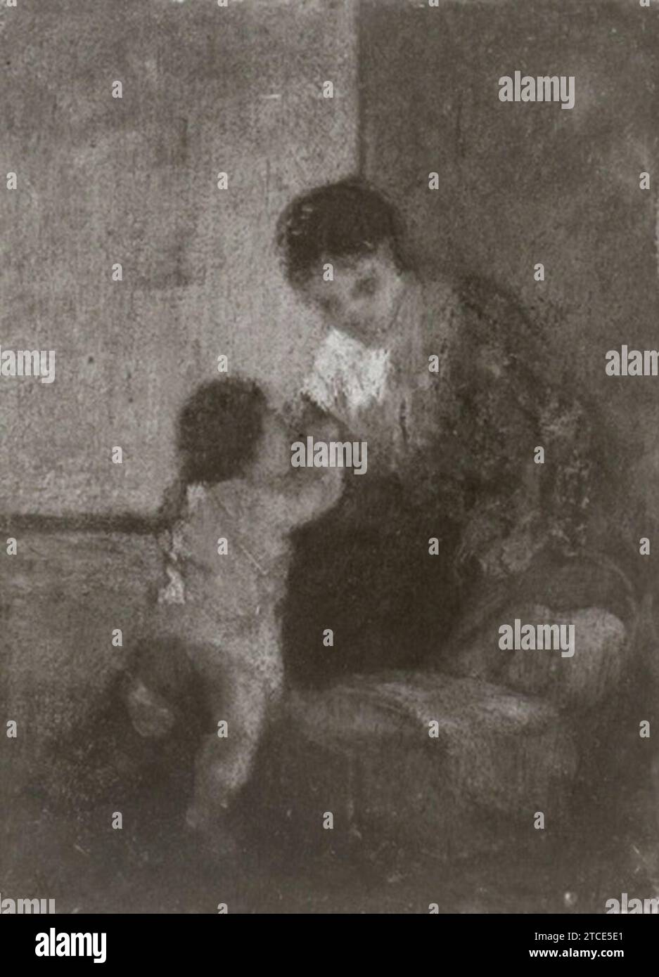 William Morris Hunt - Mother and Children Stock Photo - Alamy