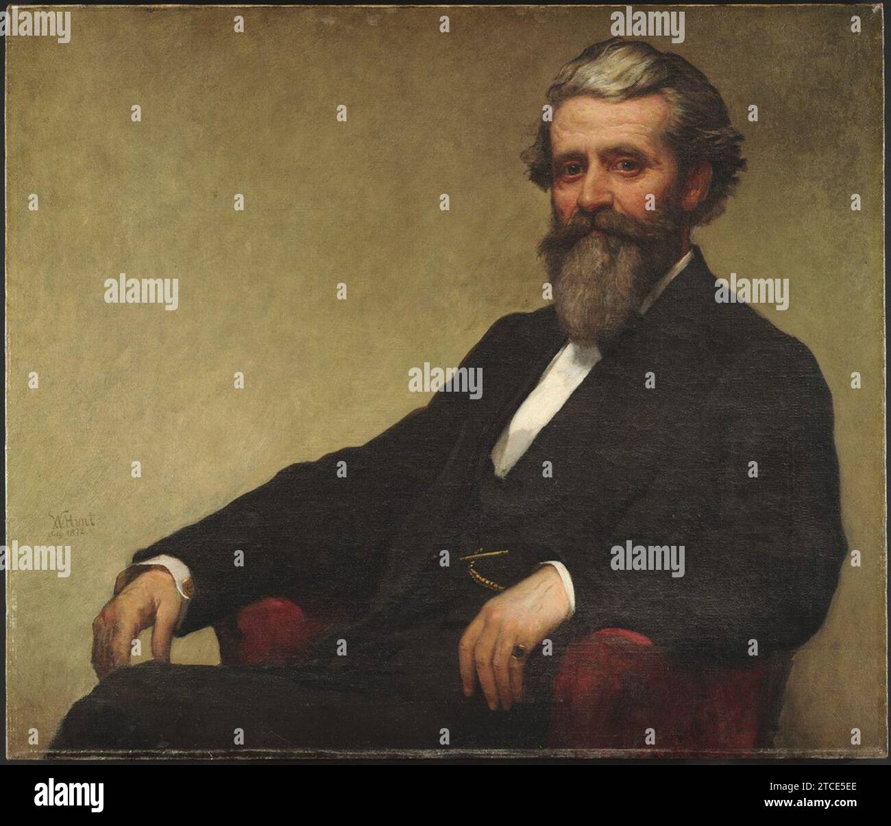 William Morris Hunt - Judge John Lowell (1824-1897 Stock Photo - Alamy