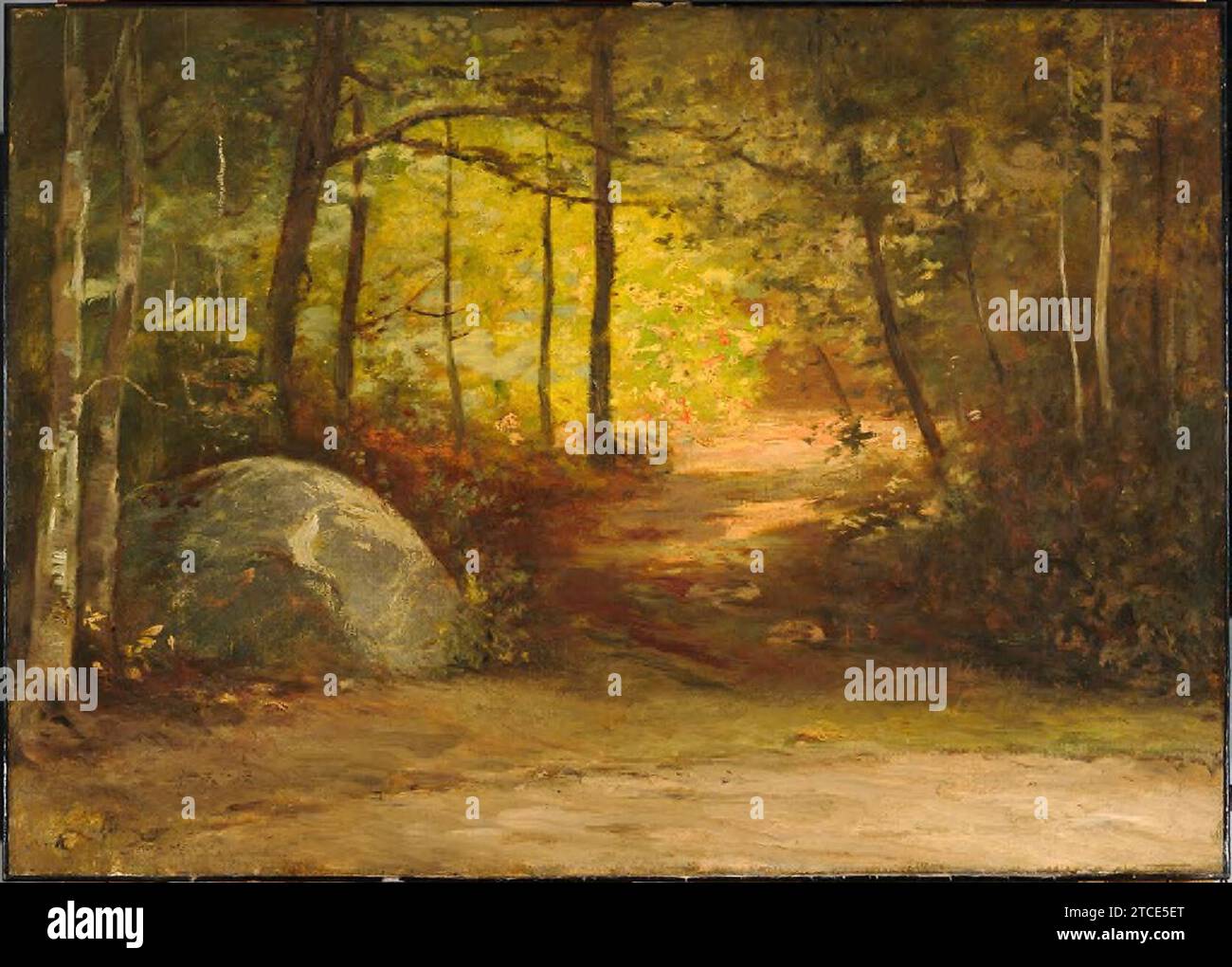 William Morris Hunt - The Gypsies' Parlor Stock Photo - Alamy