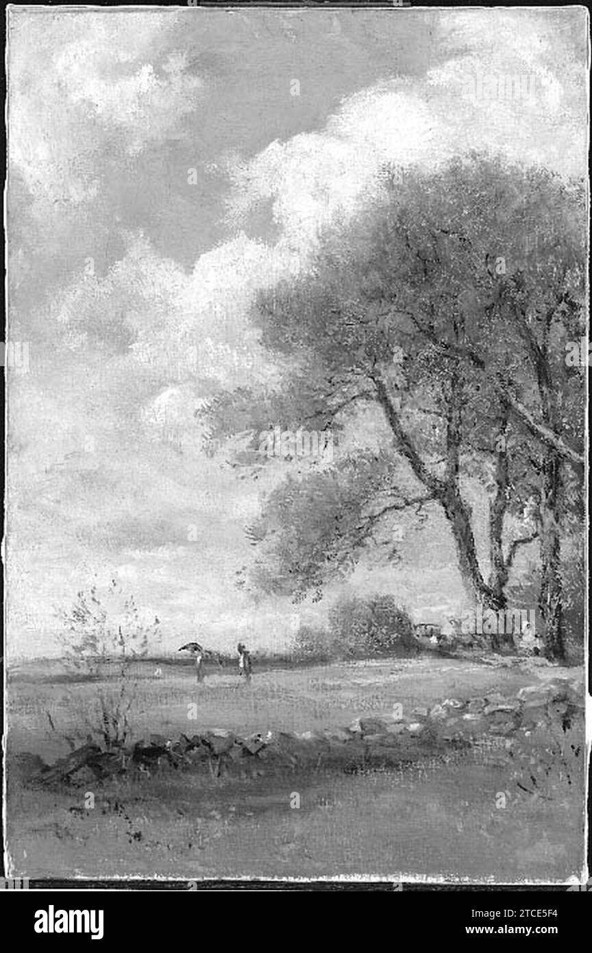 William Morris Hunt - Meadows in Summer Stock Photo - Alamy