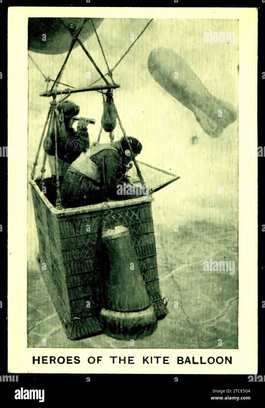 Heroes of the Kite Balloon - Vintage British Trade Card Stock Photo - Alamy