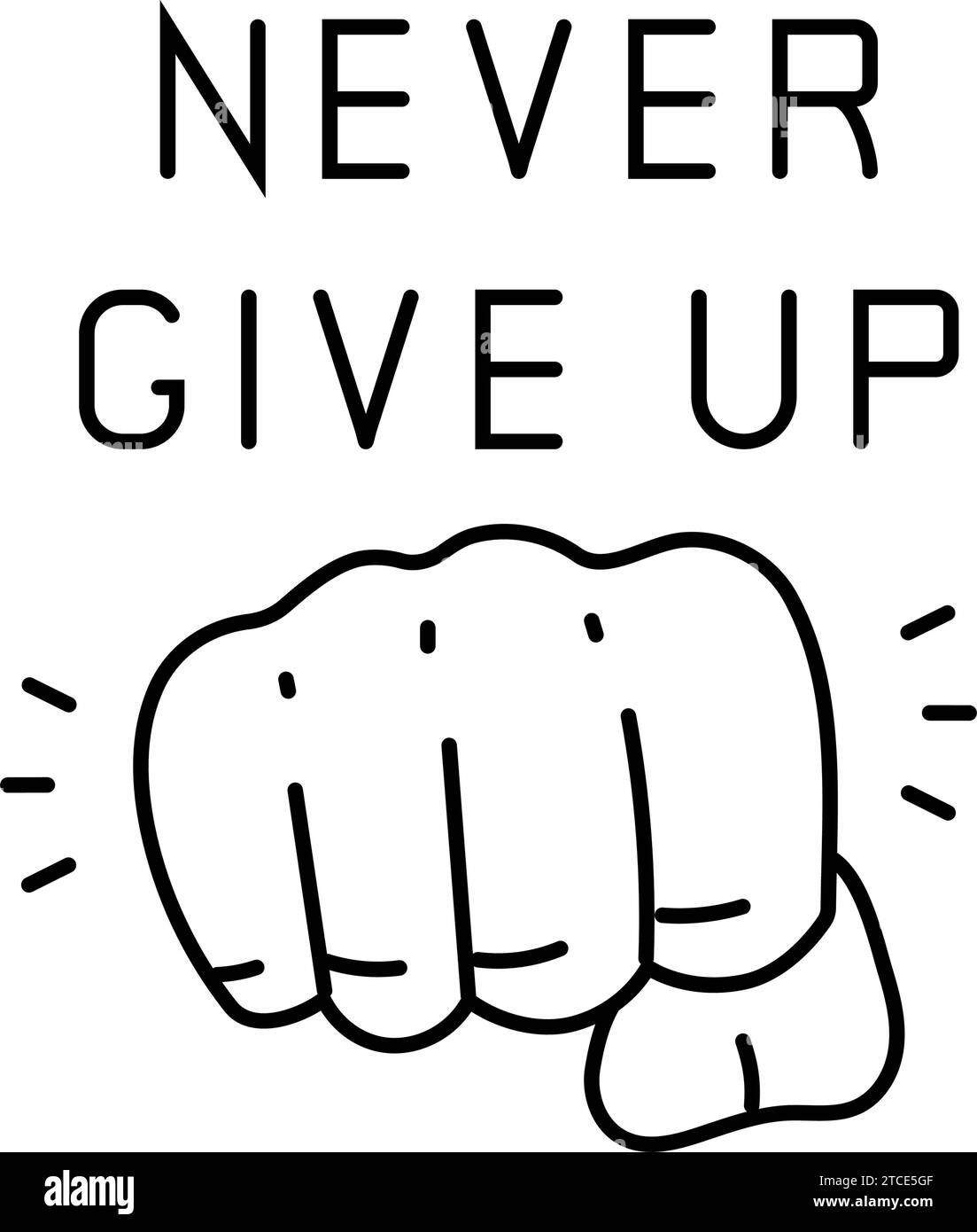 never give up succes challenge line icon vector illustration Stock ...