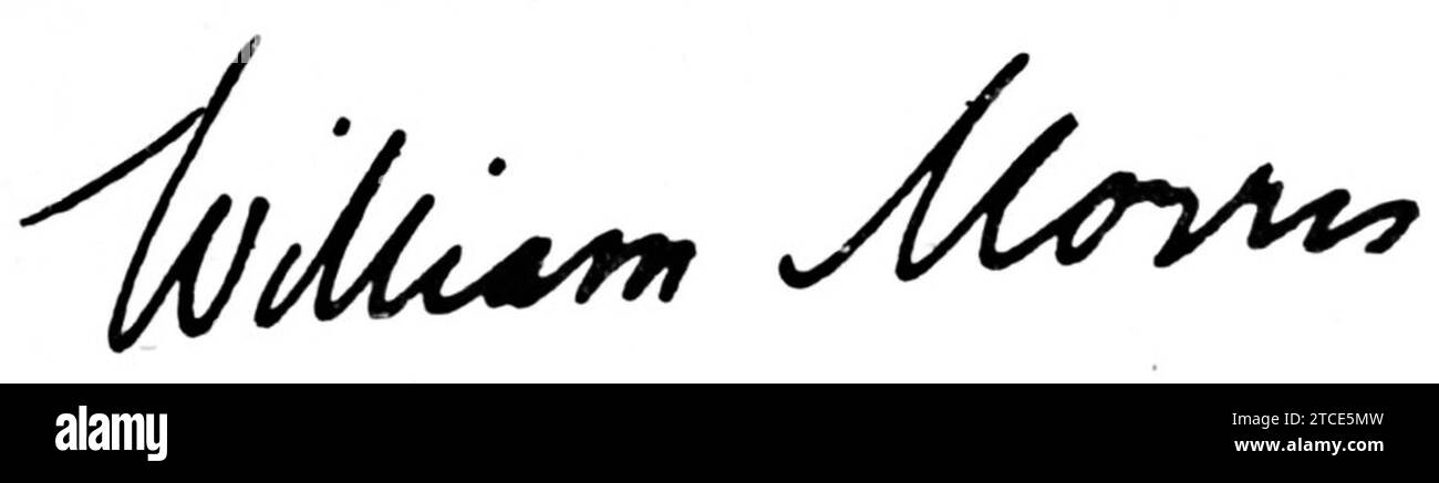 William Morris Signature Stock Photo - Alamy