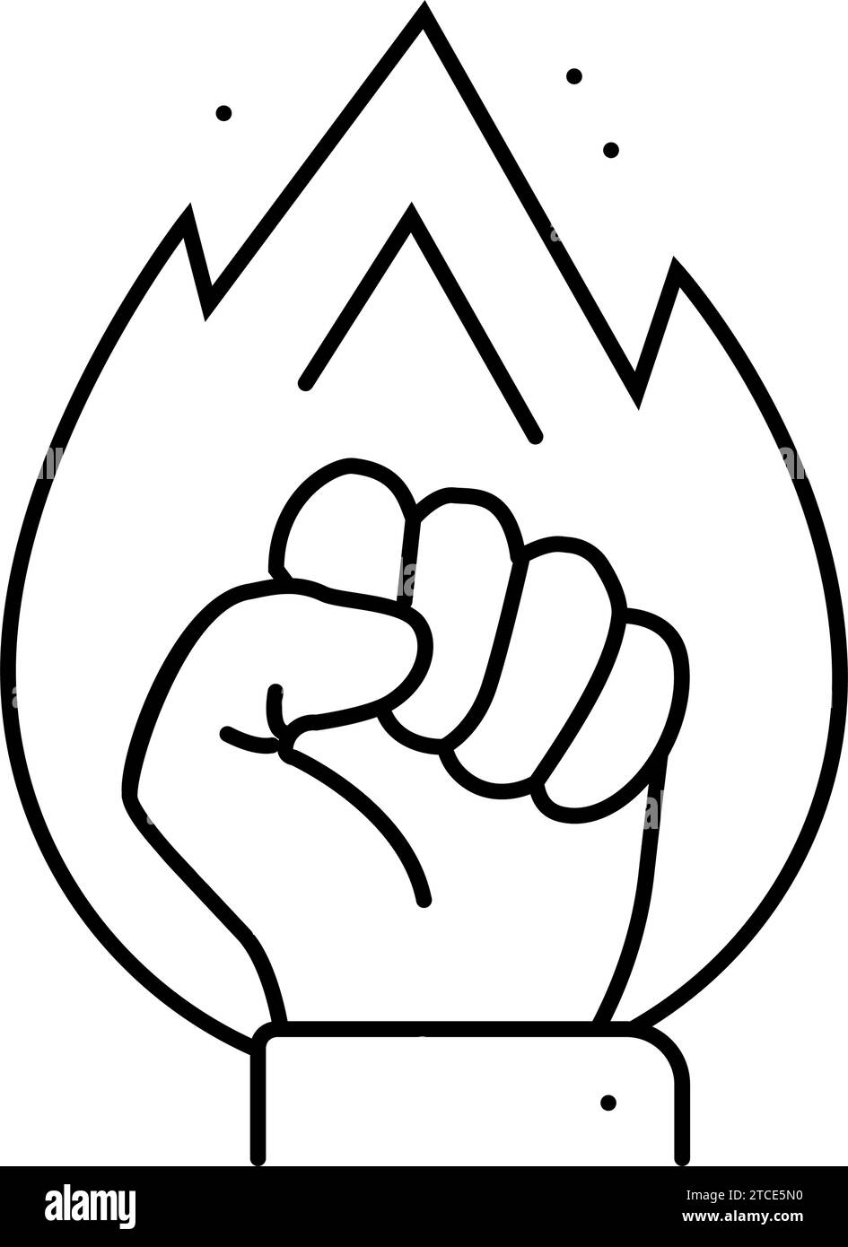 motivation fire succes challenge line icon vector illustration Stock ...