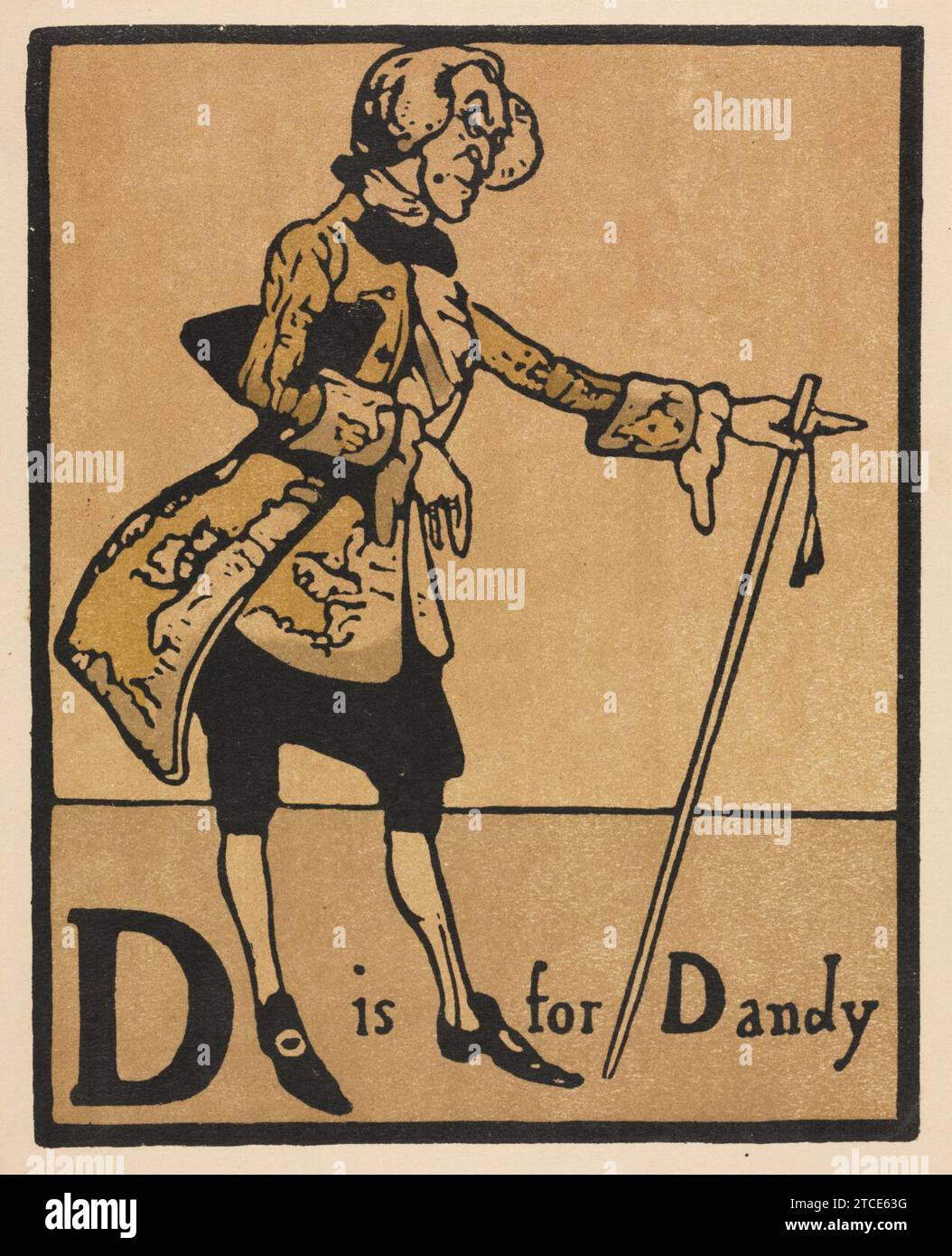 William Nicholson (British, 1872-1949) - An Alphabet, D is for Dandy ...