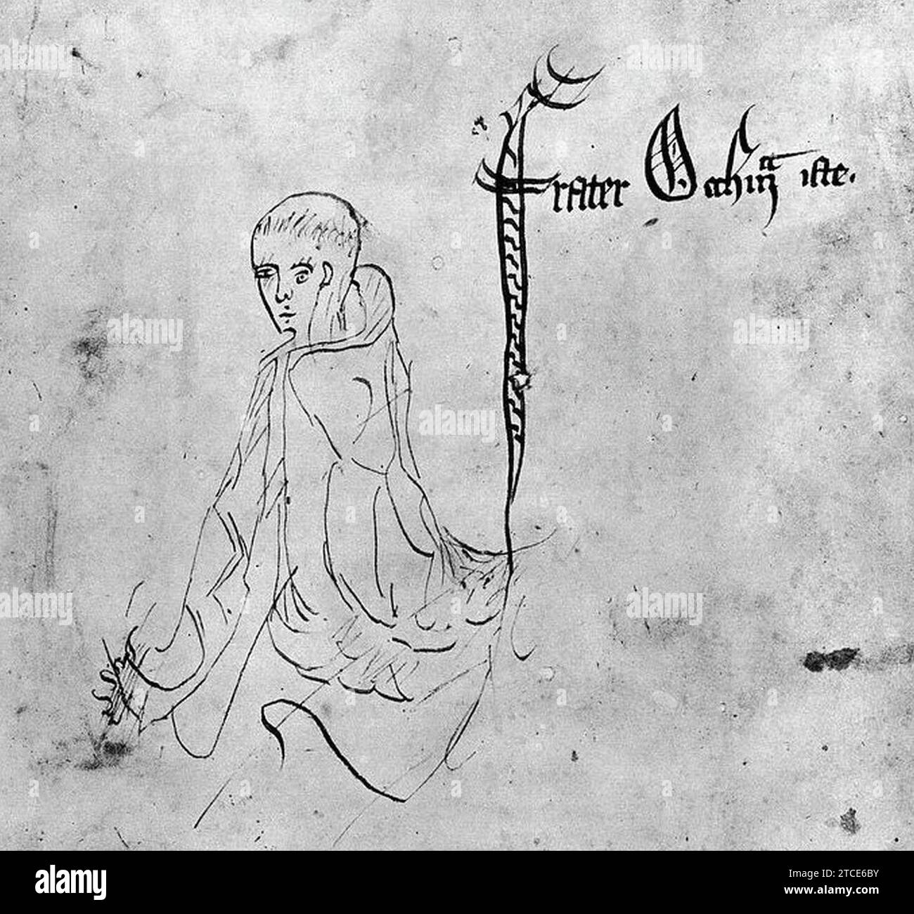 William of Occam - Sketch - Frater Occham iste, 1341 Stock Photo - Alamy