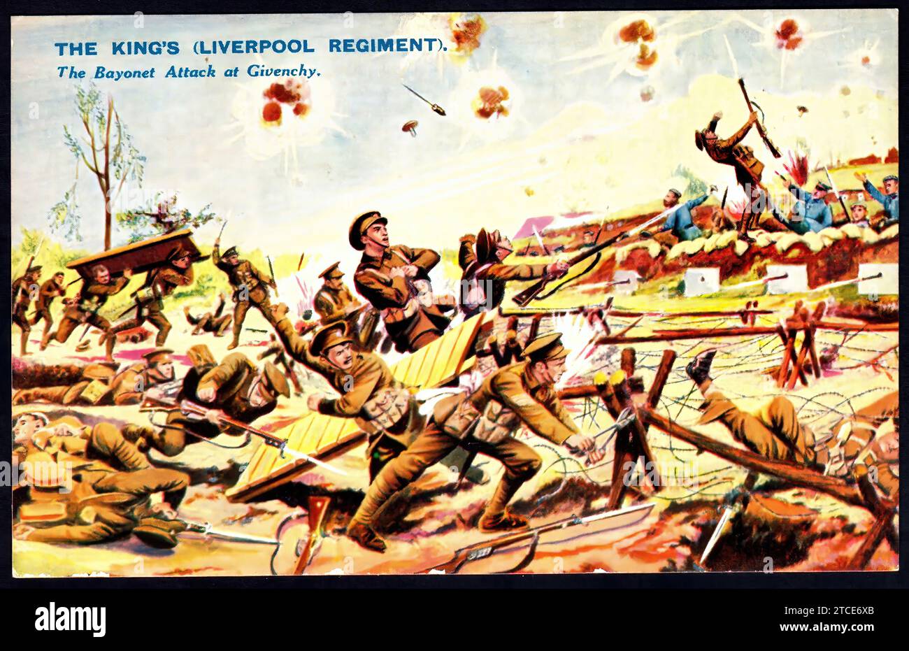 The King's Regiment (Liverpool) - Vintage British Tradecard Stock Photo ...