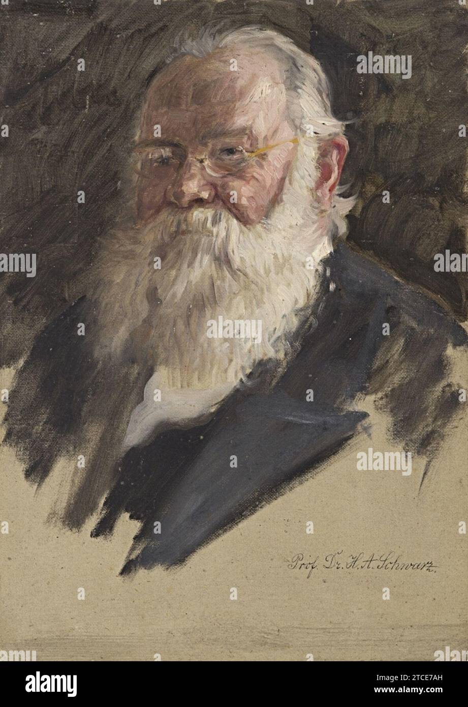 William Pape - Portraitstudie Amandus Schwarz. Entwurf zu dem ...