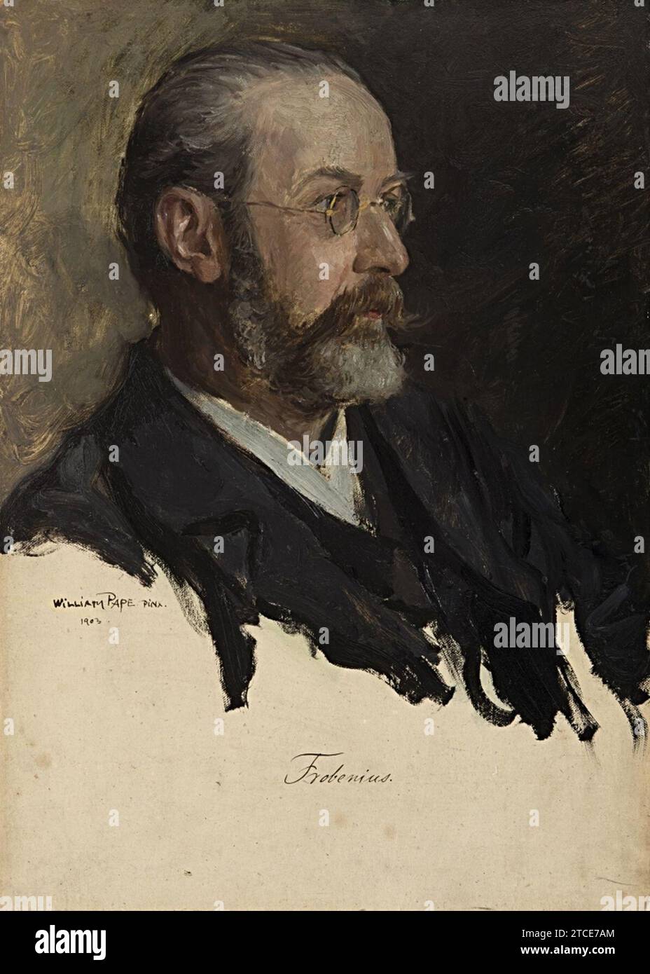 William Pape - Ohne Titel (Portraitstudie Georg Frobenius). Studie zu ...