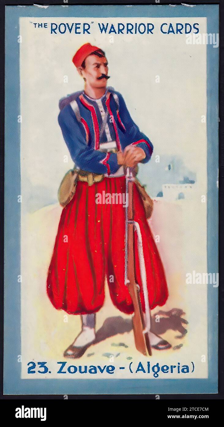 Zouave Warrior - Vintage British Tradecard Stock Photo - Alamy