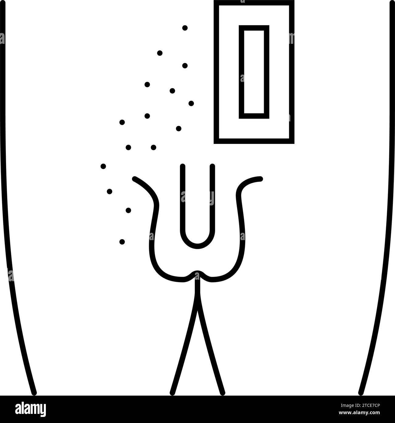 Bikini Hair Removal Male Line Icon Vector Illustration Stock Vector