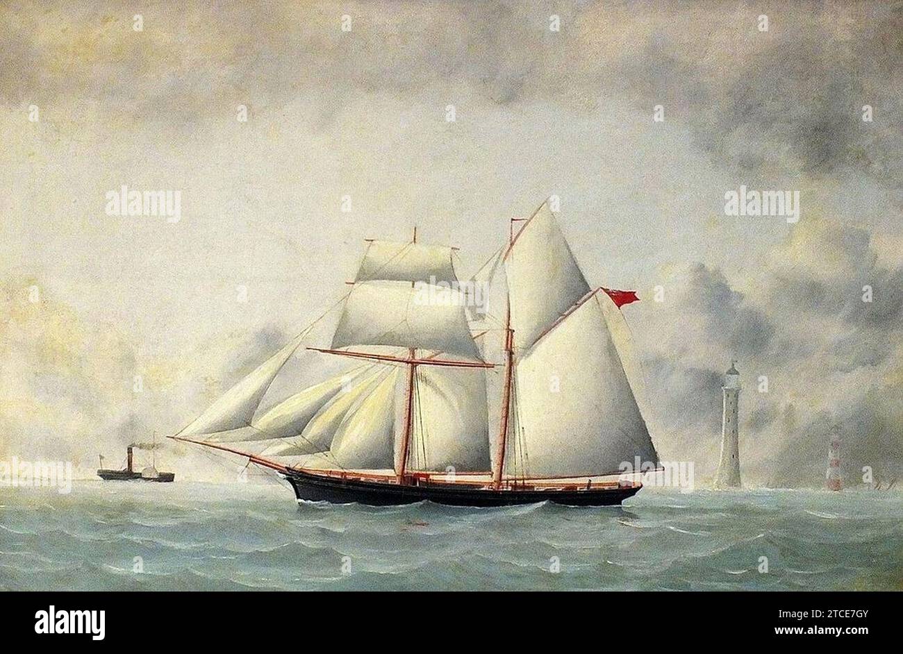 William Pearn - Telephone passing the Eddystone Stock Photo - Alamy
