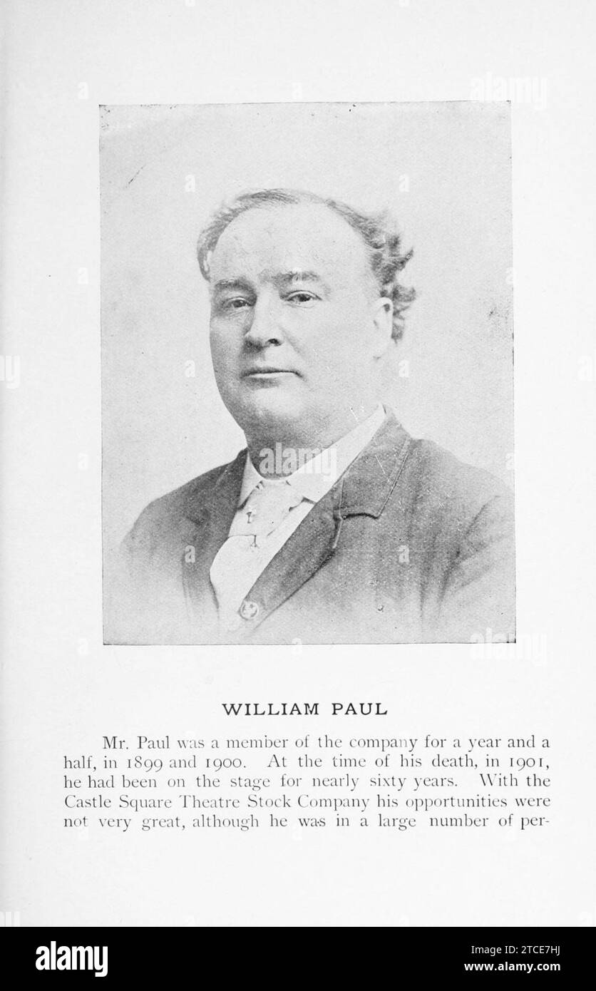 William Paul, stage actor Stock Photo - Alamy