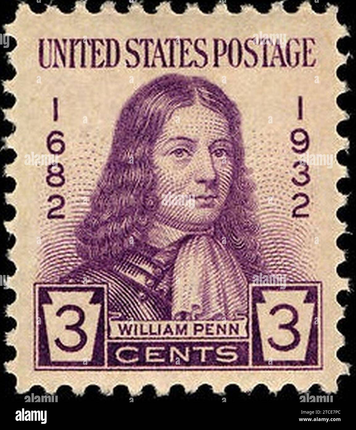 William Penn 1932 U.S. stamp.1 Stock Photo - Alamy