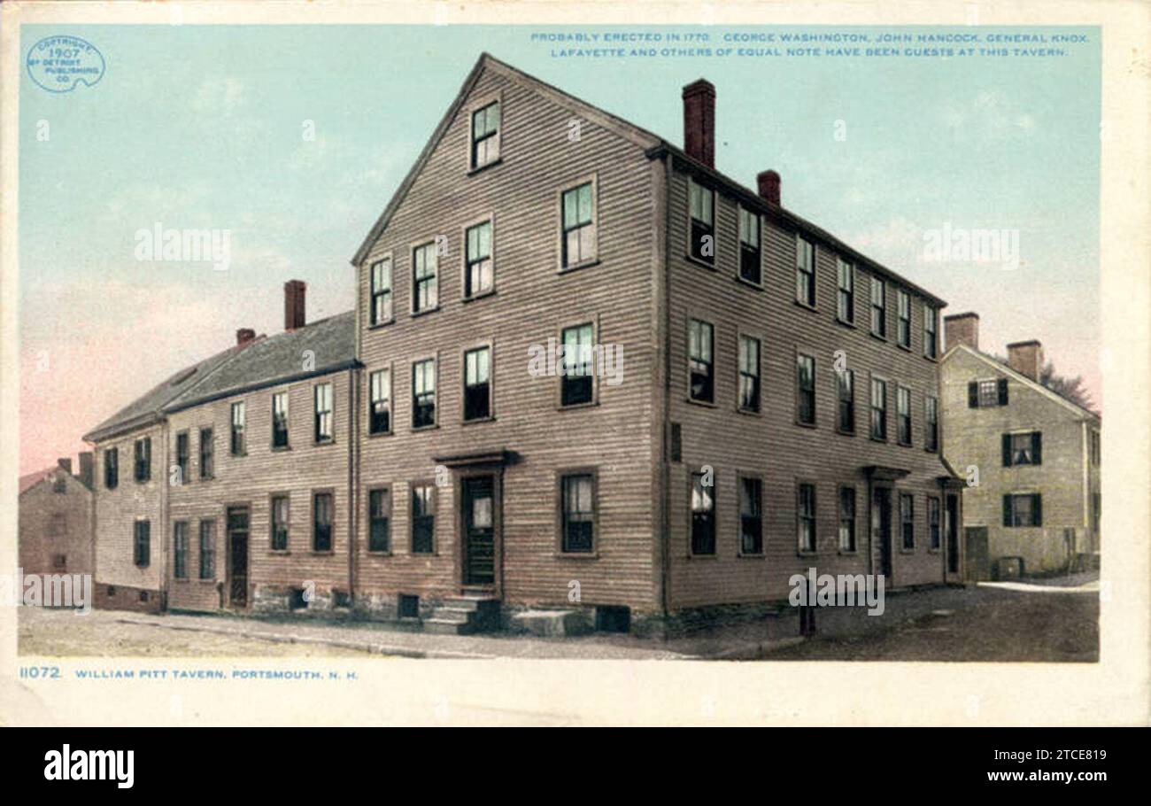 William Pitt Tavern, probably erected in 1770, George Washington, John ...