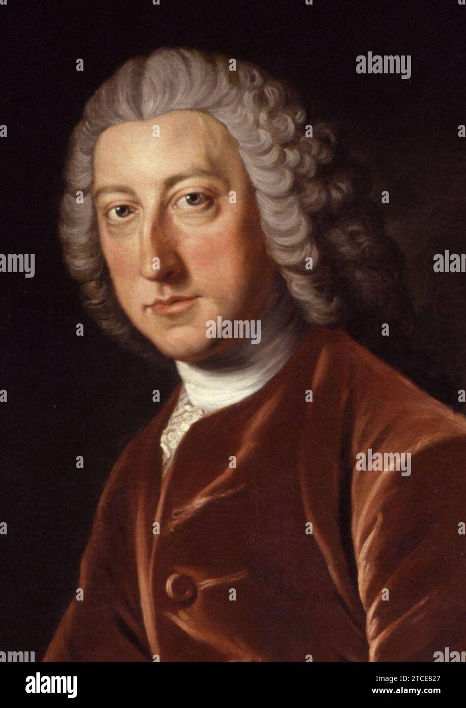 William Pitt the Elder by William Hoare crop Stock Photo - Alamy