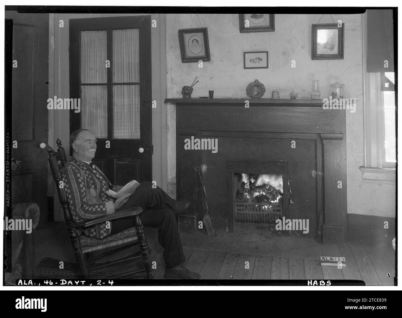 William Poole House MANTEL AND DOOR IN SOUTH WALL OF BED ROOM Stock ...