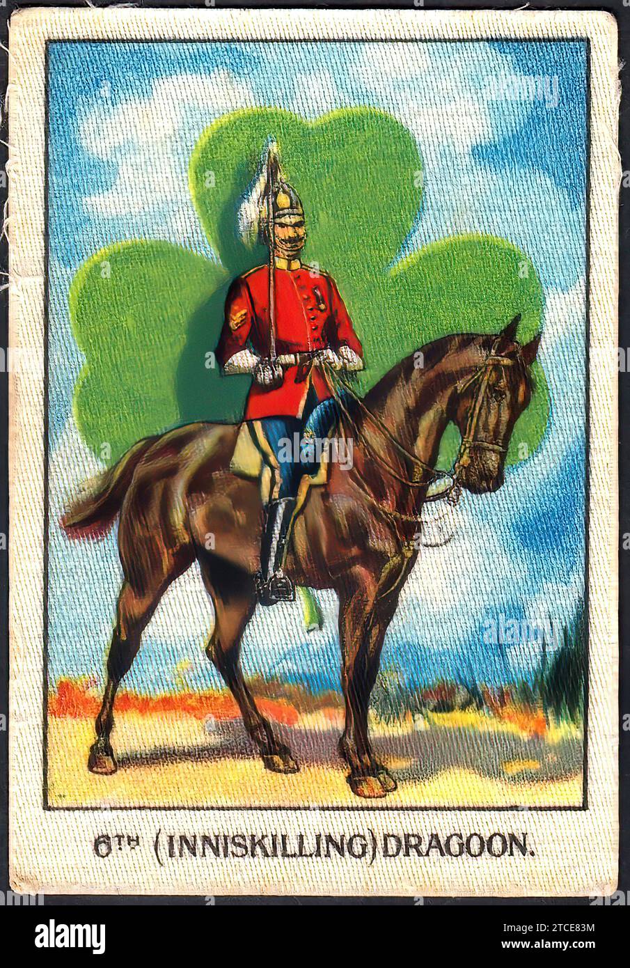 6th Inniskilling Dragoon - Vintage British Tradecard Stock Photo - Alamy