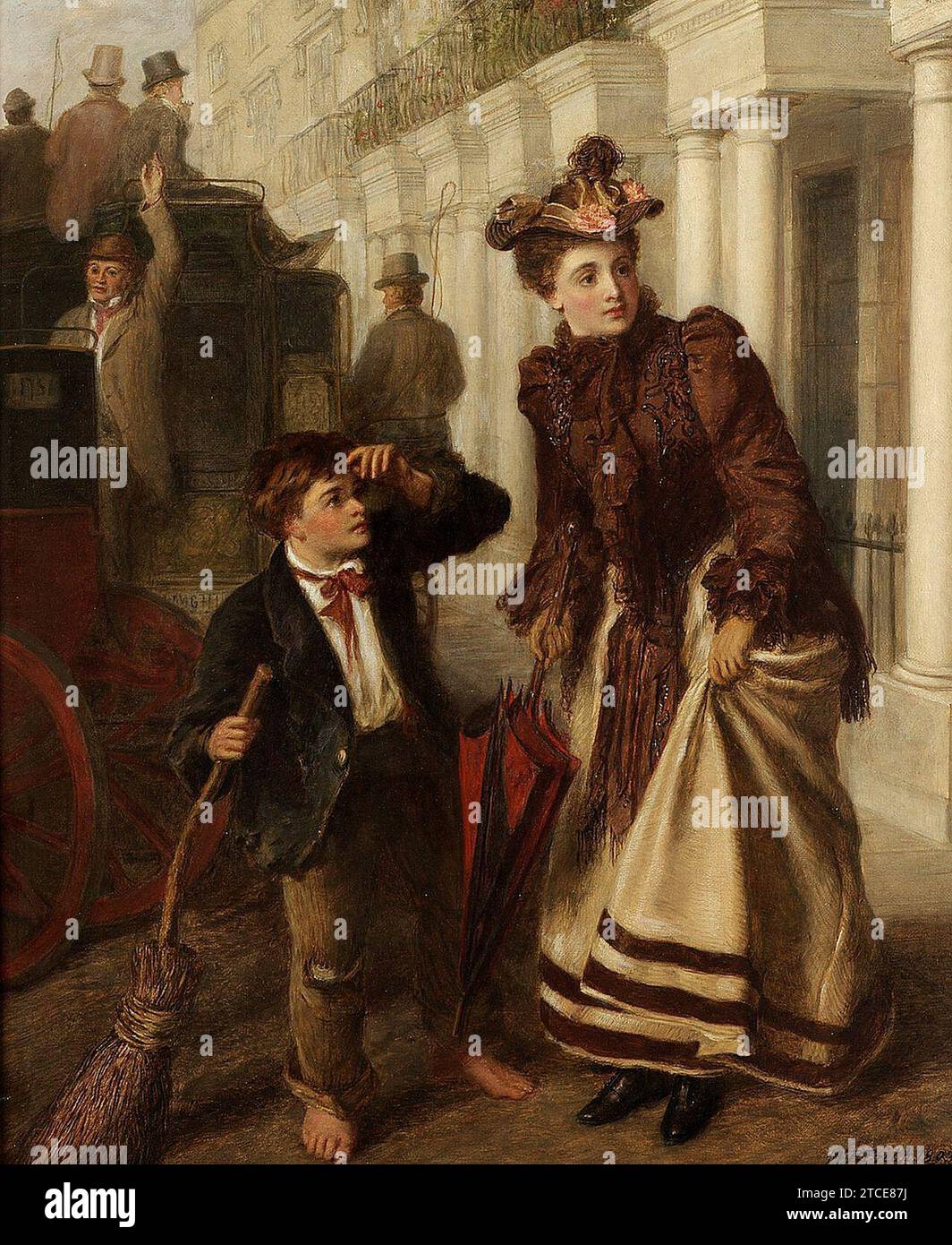 William Powell Frith The crossing sweeper 1893 Stock Photo - Alamy
