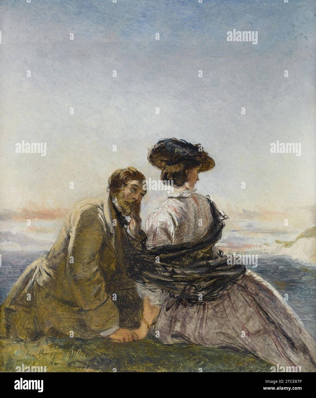 William Powell Frith The lovers Stock Photo - Alamy