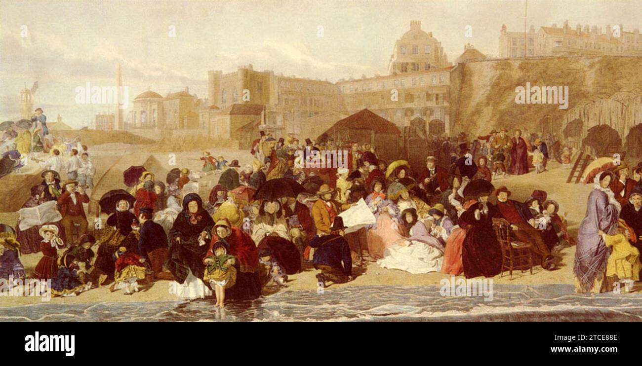 William Powell Frith Life At The Seaside, Ramsgate Sands Stock Photo ...