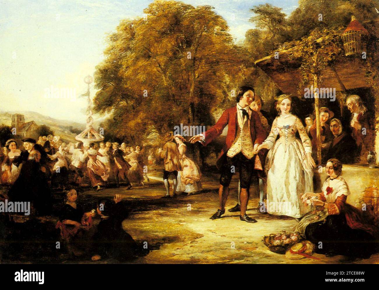 William Powell Frith A May Day Celebration Stock Photo - Alamy