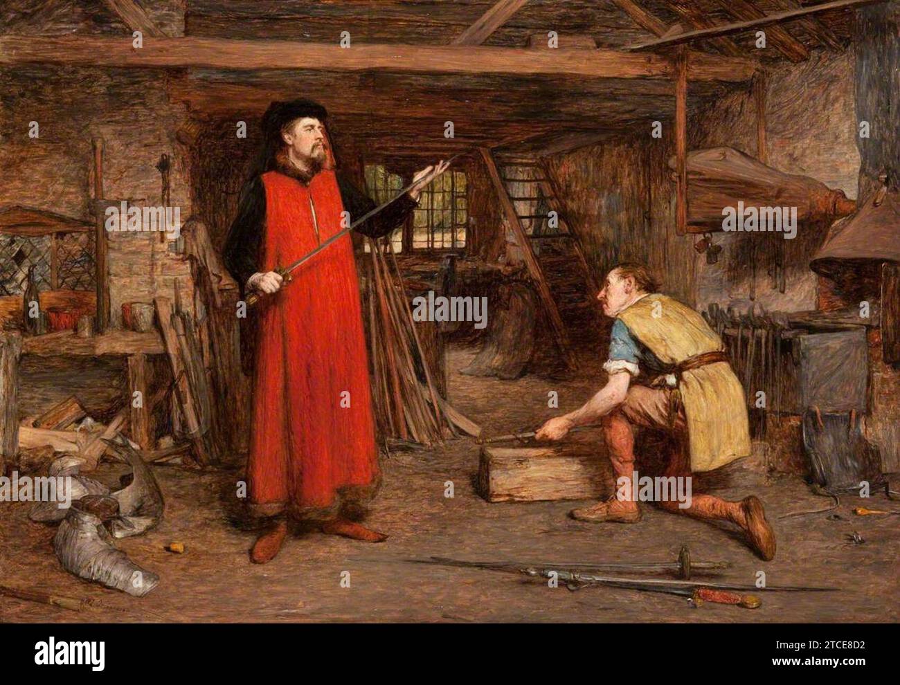 William Quiller Orchardson - Testing the Blade Stock Photo - Alamy