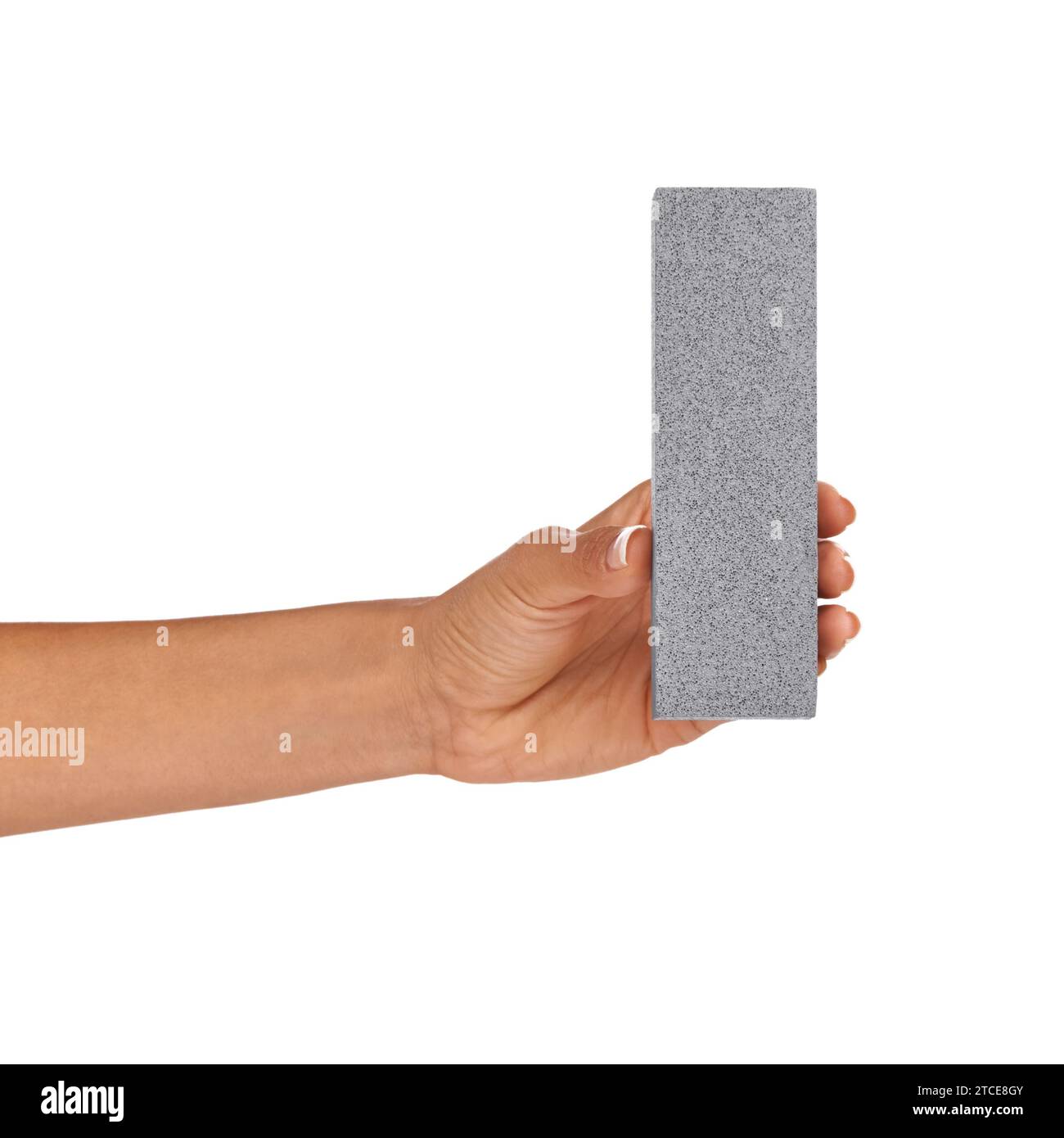 Hands, icon and capital letter I in studio isolated on a white ...