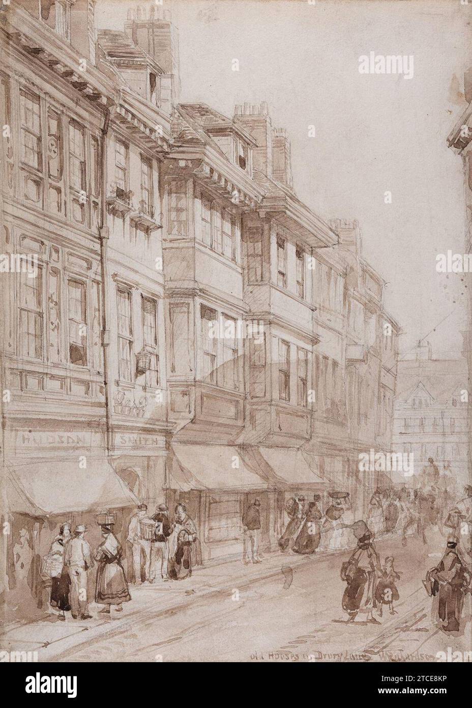 William R. Richardson - Old Houses in Drury Lane - 12211 Stock Photo ...