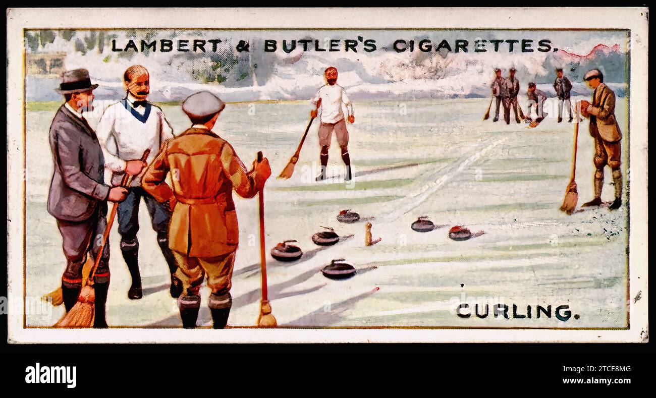 Curling 00001 - Vintage Cigarette Card Stock Photo - Alamy