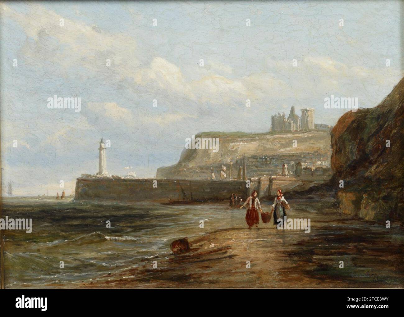 William Raimund Dommerson - Figures on a beach, Whitby Stock Photo - Alamy