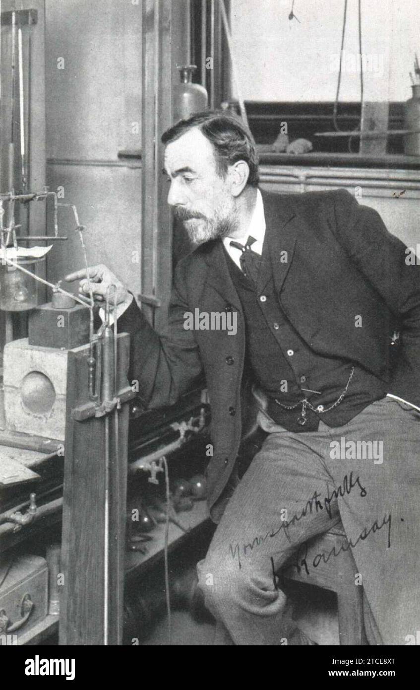 William Ramsay working Stock Photo - Alamy
