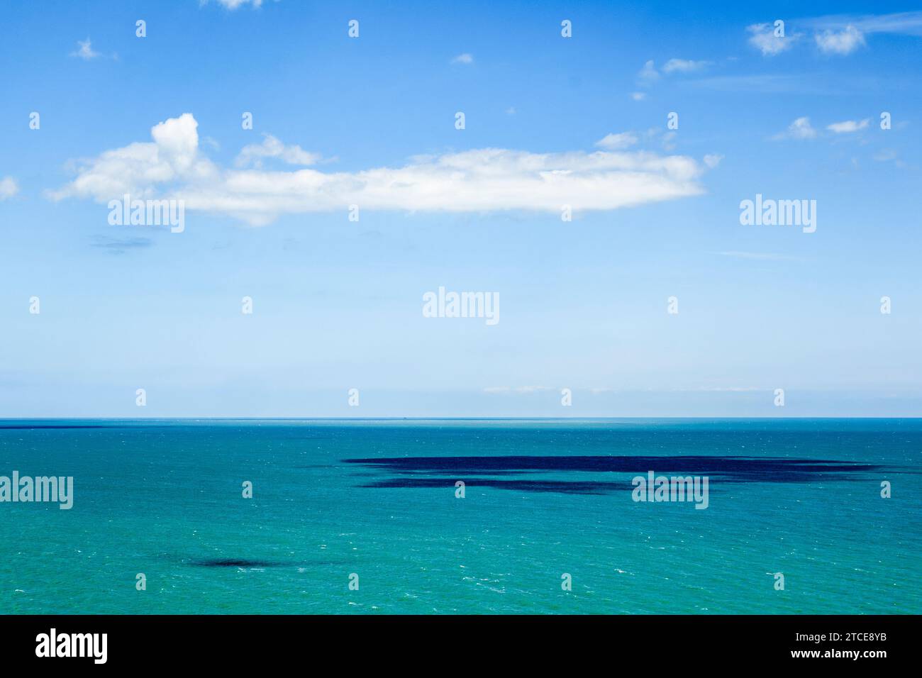 The English Channel on a perfect summer day, seen from the Kent coastal ...